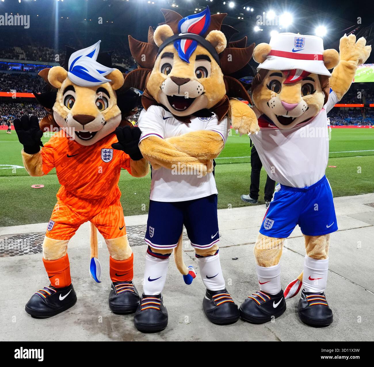 England mascots during the international friendly match at Etihad ...