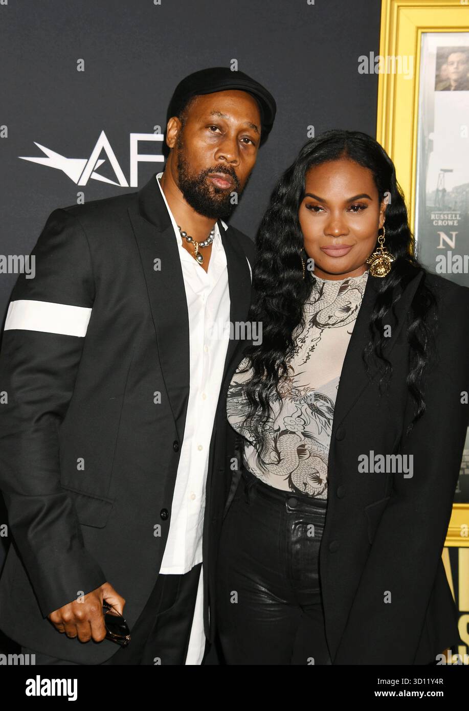 HOLLYWOOD, CALIFORNIA - OCTOBER 24: (L-R) RZA and Talani Rabb at the ...