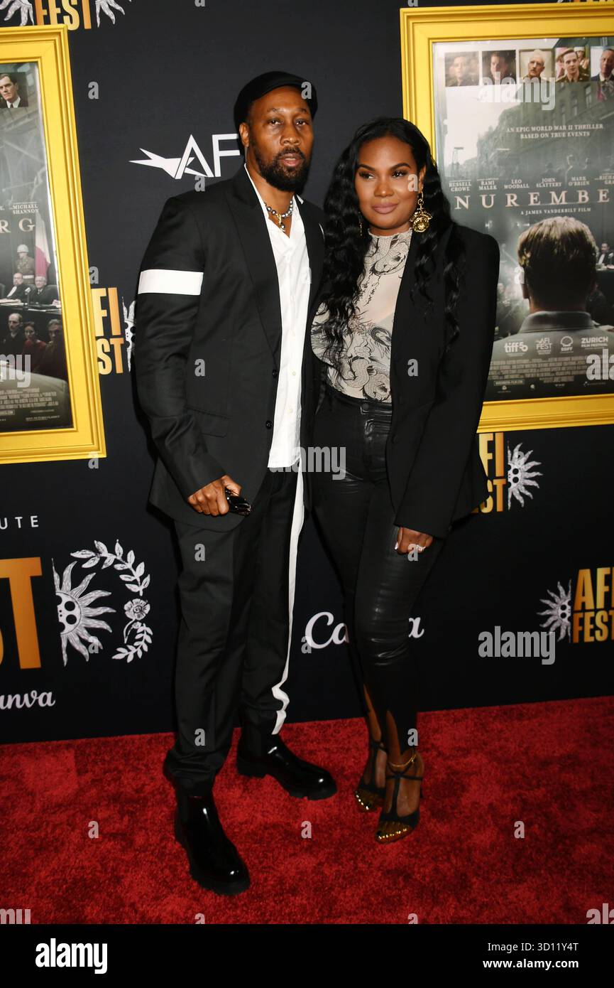 HOLLYWOOD, CALIFORNIA - OCTOBER 24: (L-R) RZA and Talani Rabb at the ...