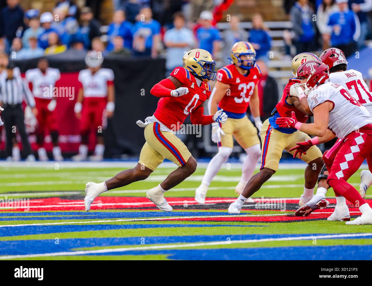 October 25, 2025:.Tulsa Golden Hurricane linebacker Ray Coney (0 ...