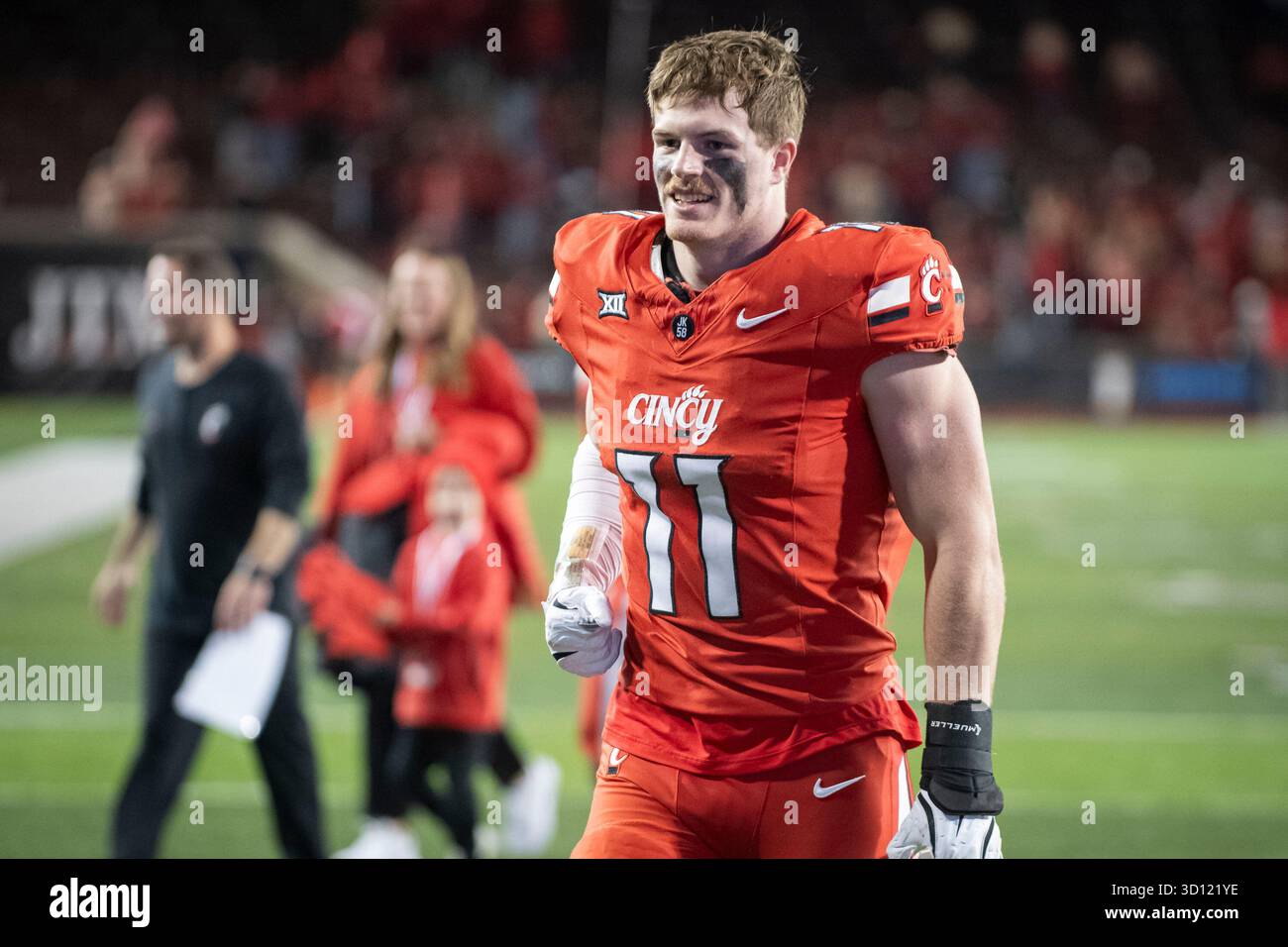 Cincinnati Bearcats linebacker Jake Golday (11) walks off the field ...