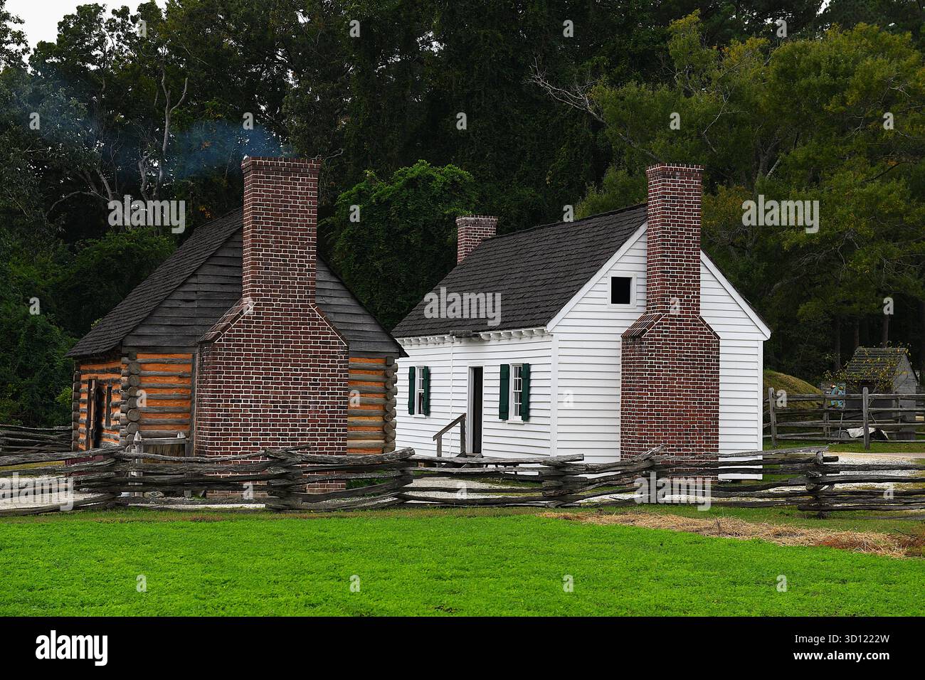 Virginia, Colonial farm Stock Photo - Alamy