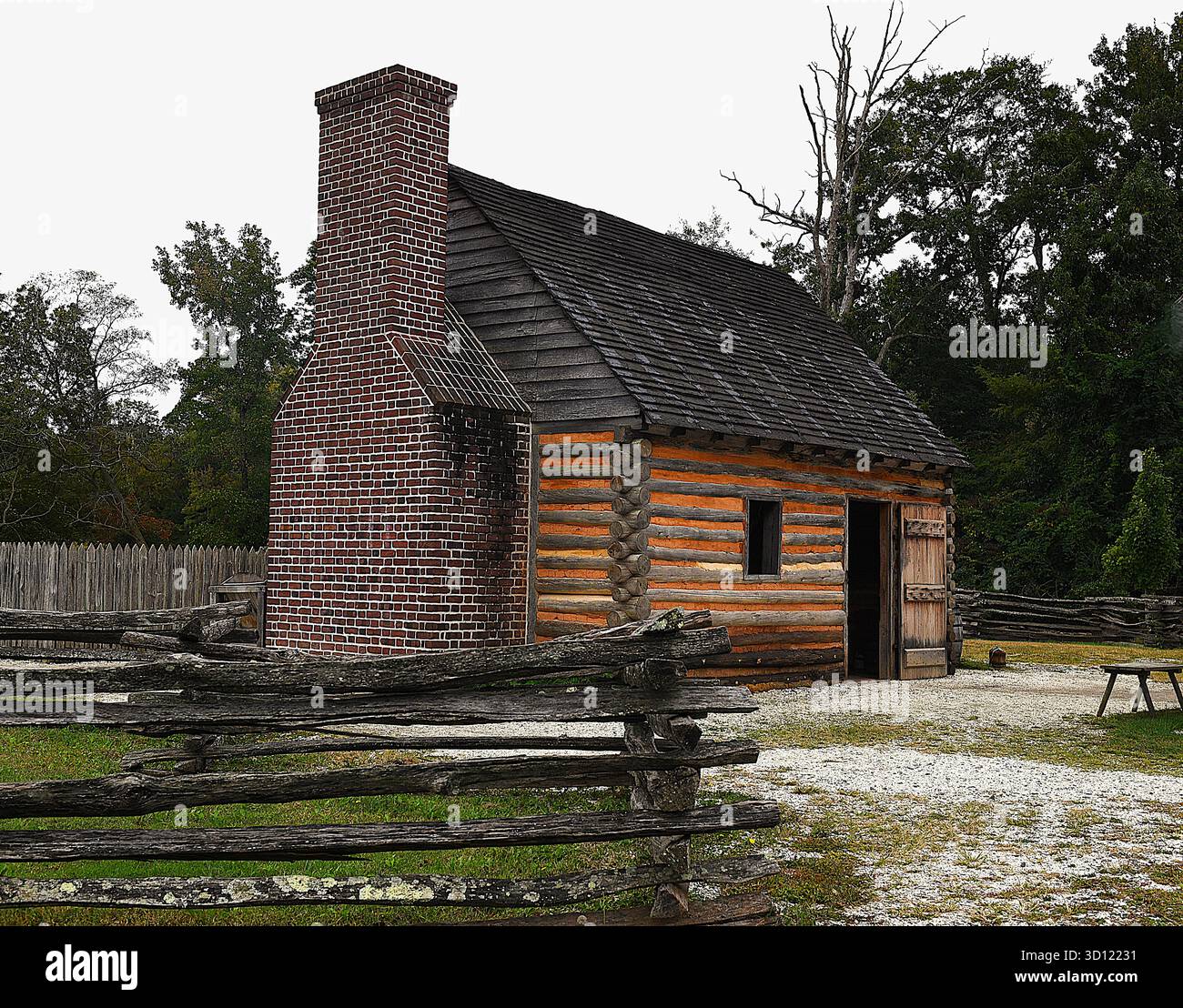 Virginia, Colonial farm Stock Photo - Alamy