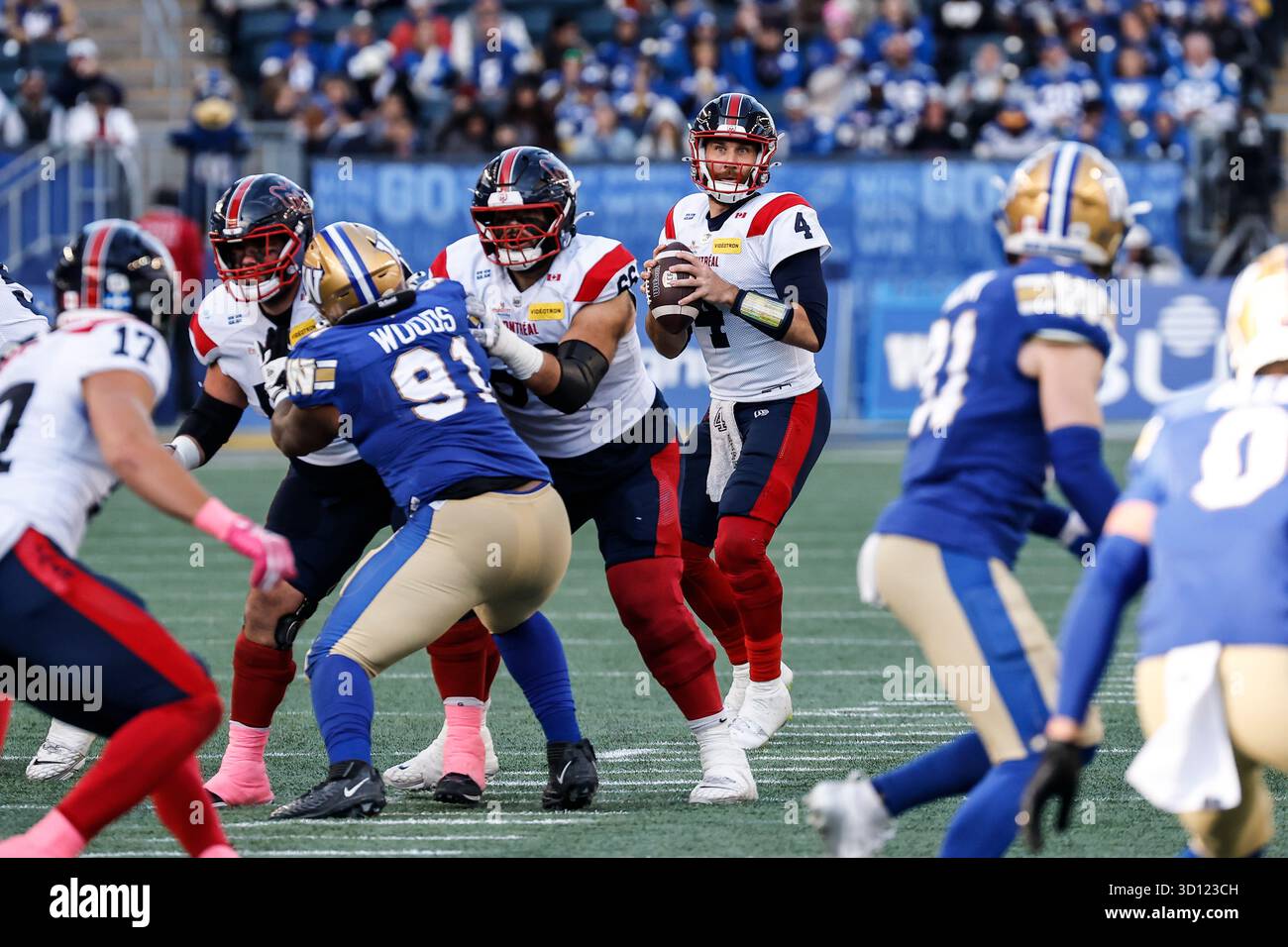 Montreal Alouettes quarterback McLeod Bethel-Thompson (4) looks ...
