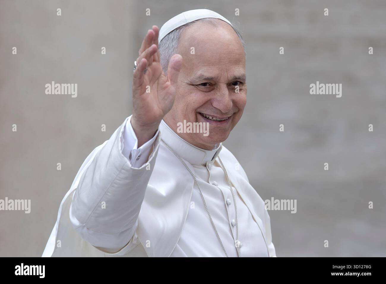 Pope Leo XIV leaves at the end of a Jubilee Audience in St. Peter's ...