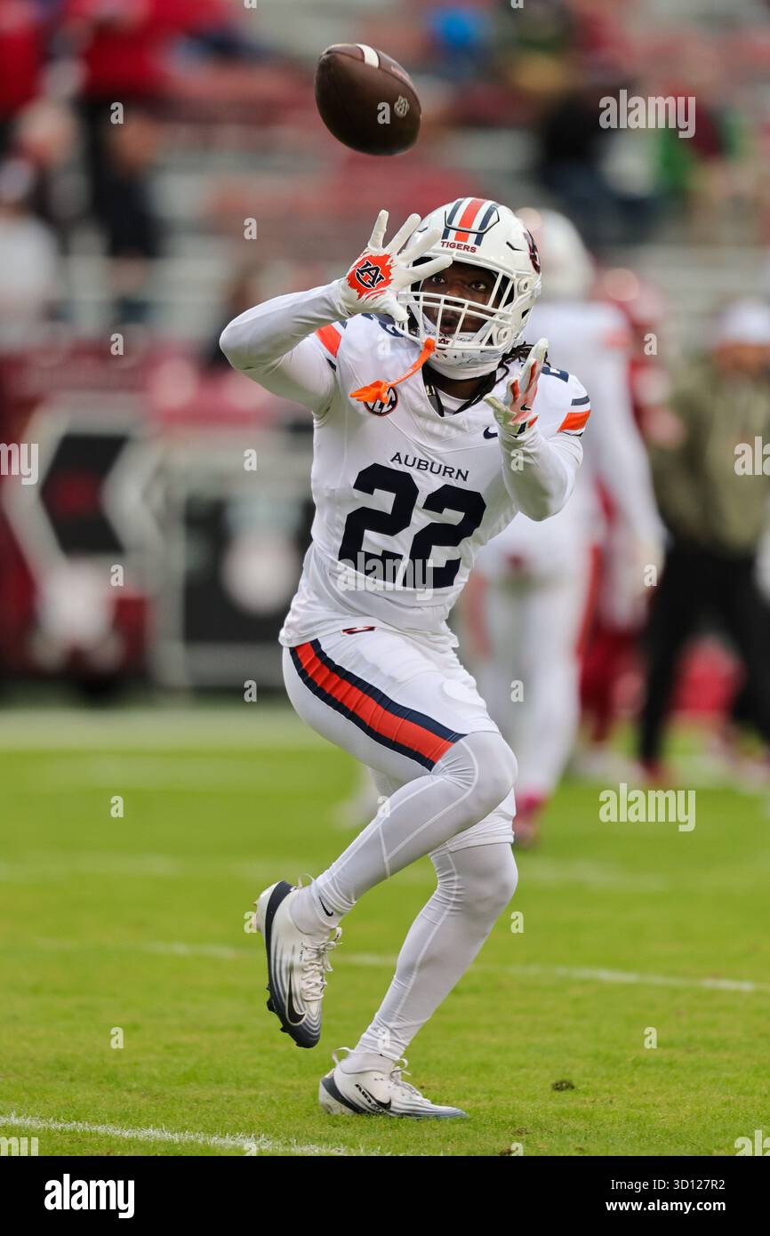 October 25, 2025: Tigers running back Alvin Henderson (22) looks in a ...