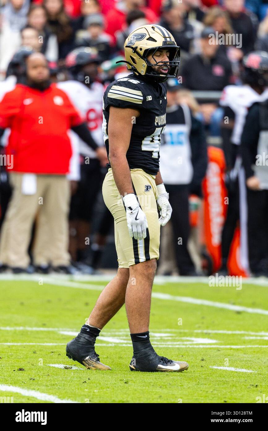 October 25, 2025: Purdue running back Devin Mockobee (45) during NCAA ...