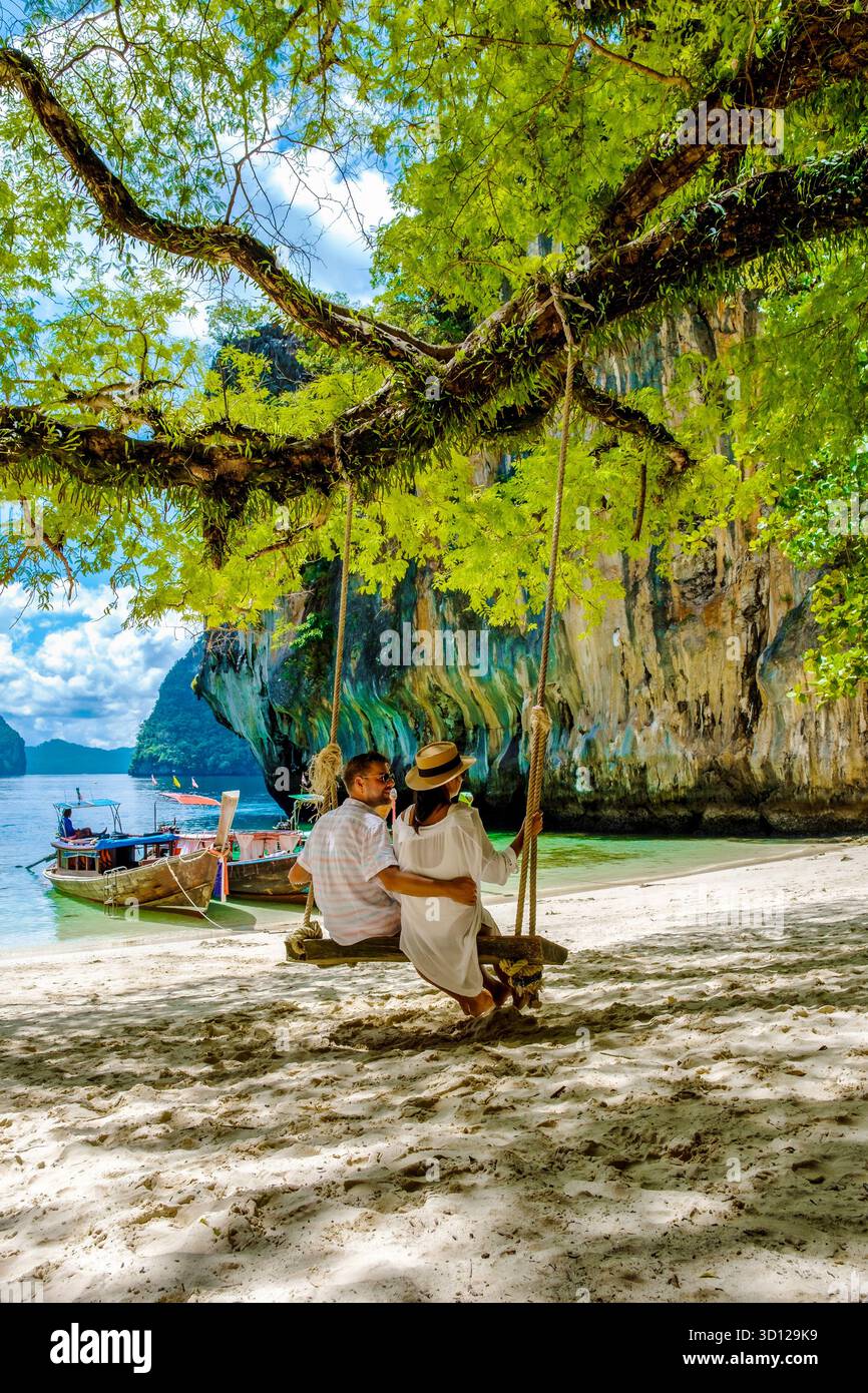 Koh Lao Lading near Koh Hong Krabi Thailand, beautiful beach with ...