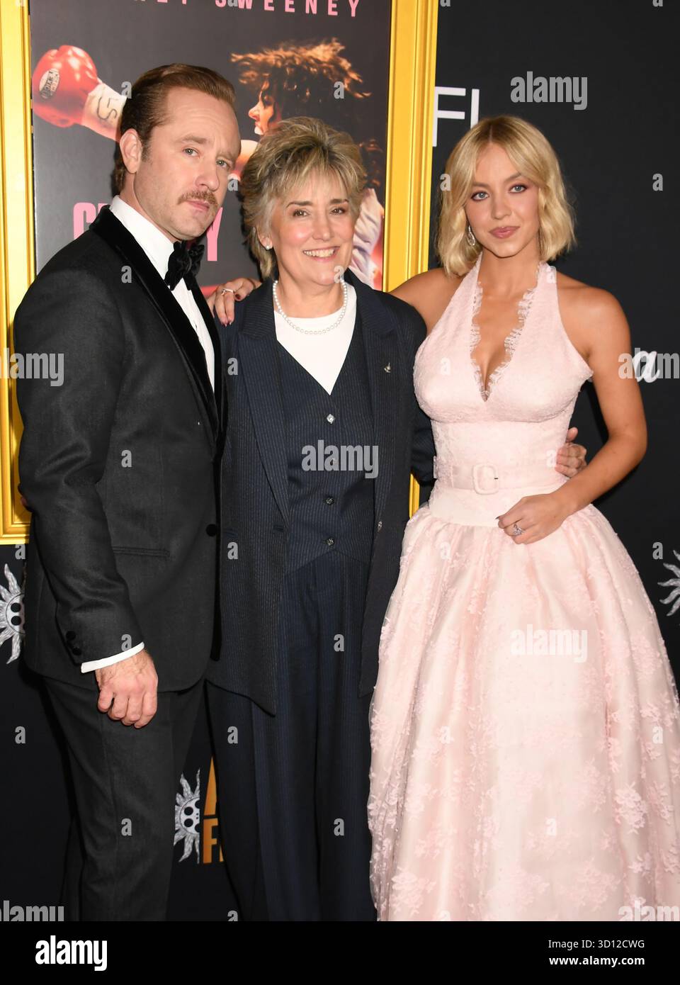 LOS ANGELES, CA - OCTOBER 25: Christy Martin, Sydney Sweeney and Ben ...