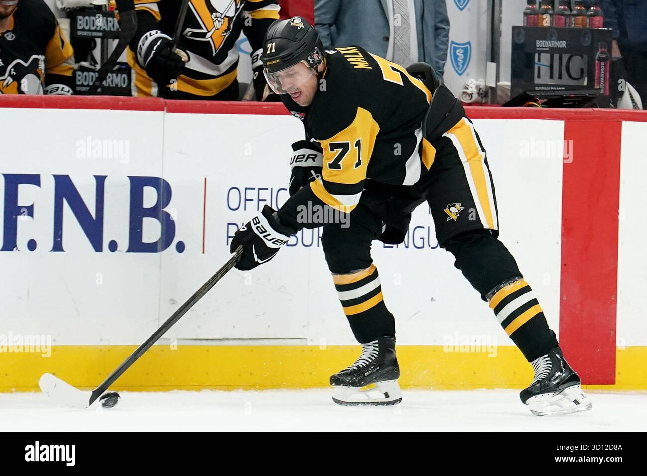 Pittsburgh Penguins' Evgeni Malkin (71) skates during the second period ...