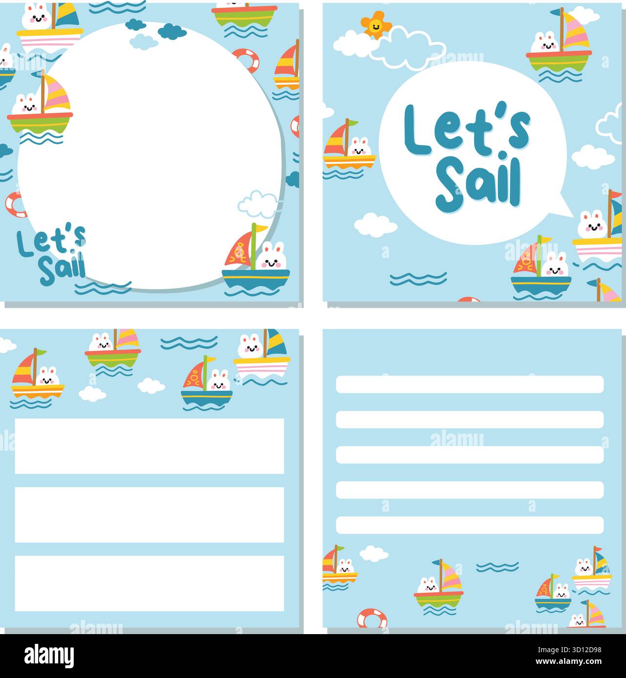 Set nautical cartoon doodle Stock Vector Images - Alamy