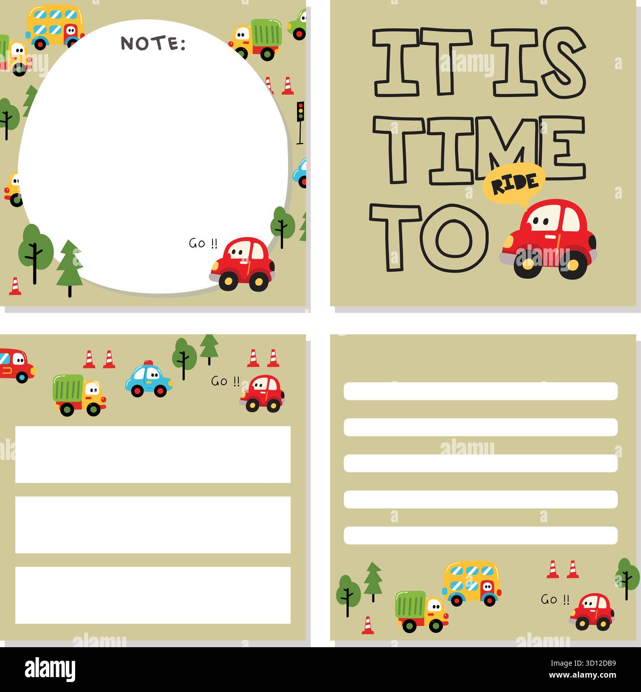 Stationery car Stock Vector Images - Alamy