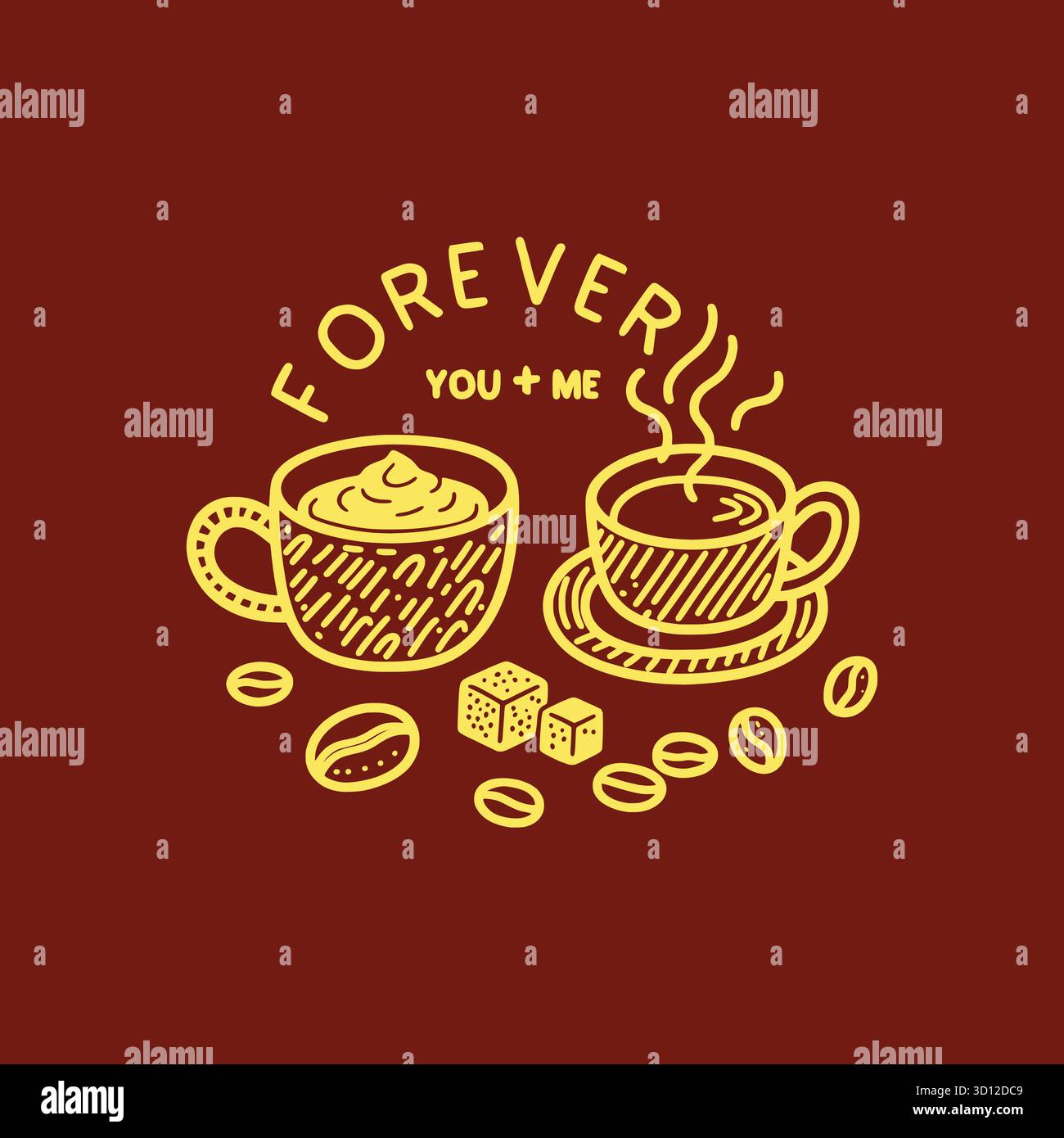 Seamless coffee mugs Stock Vector Images - Alamy