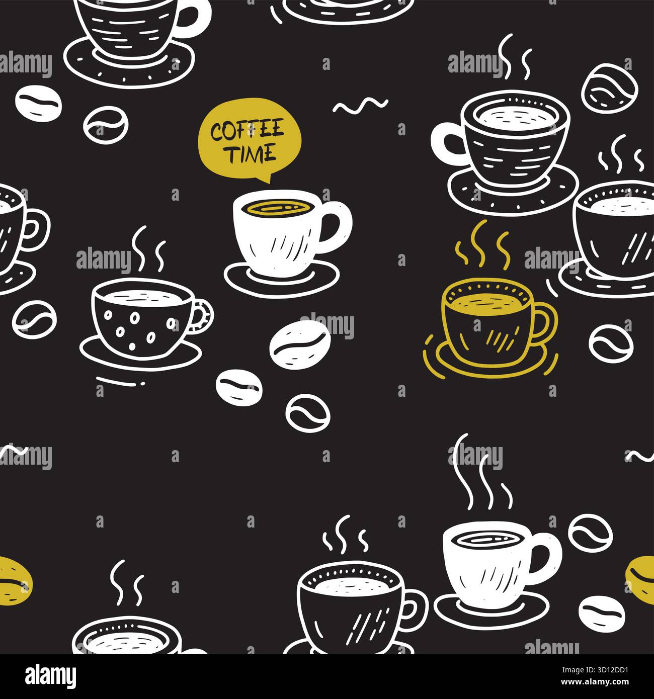 Cozy cafe pattern Stock Vector Images - Alamy