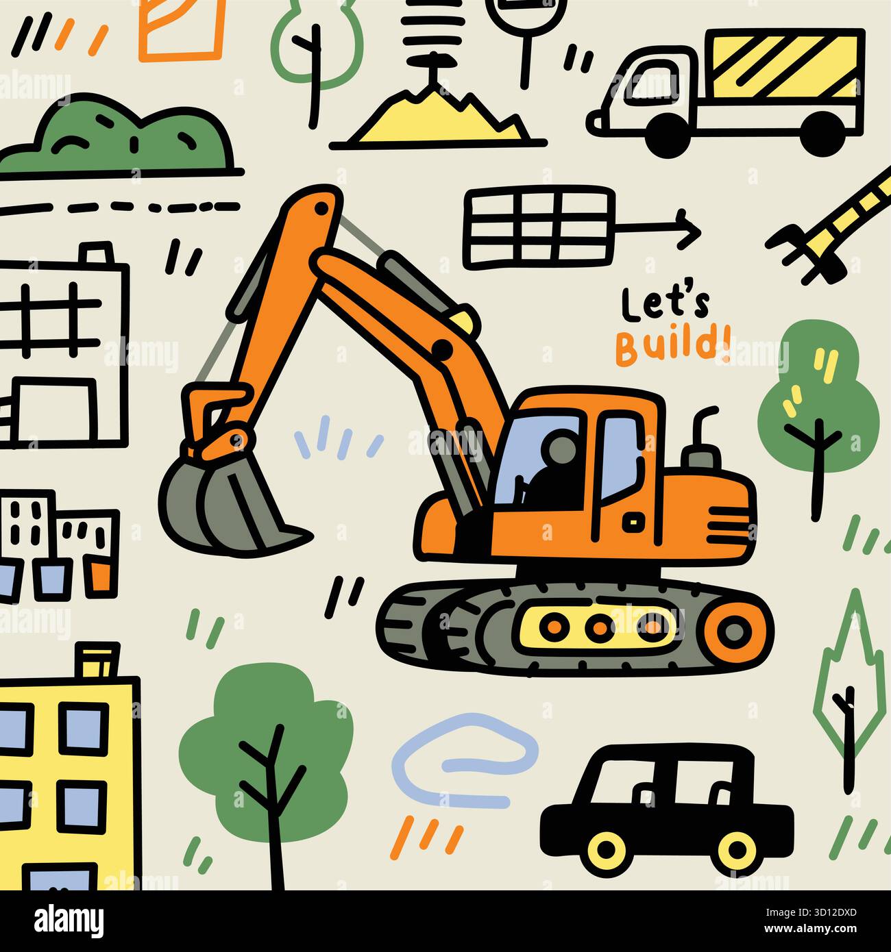 Construction digital paper Stock Vector Images - Alamy