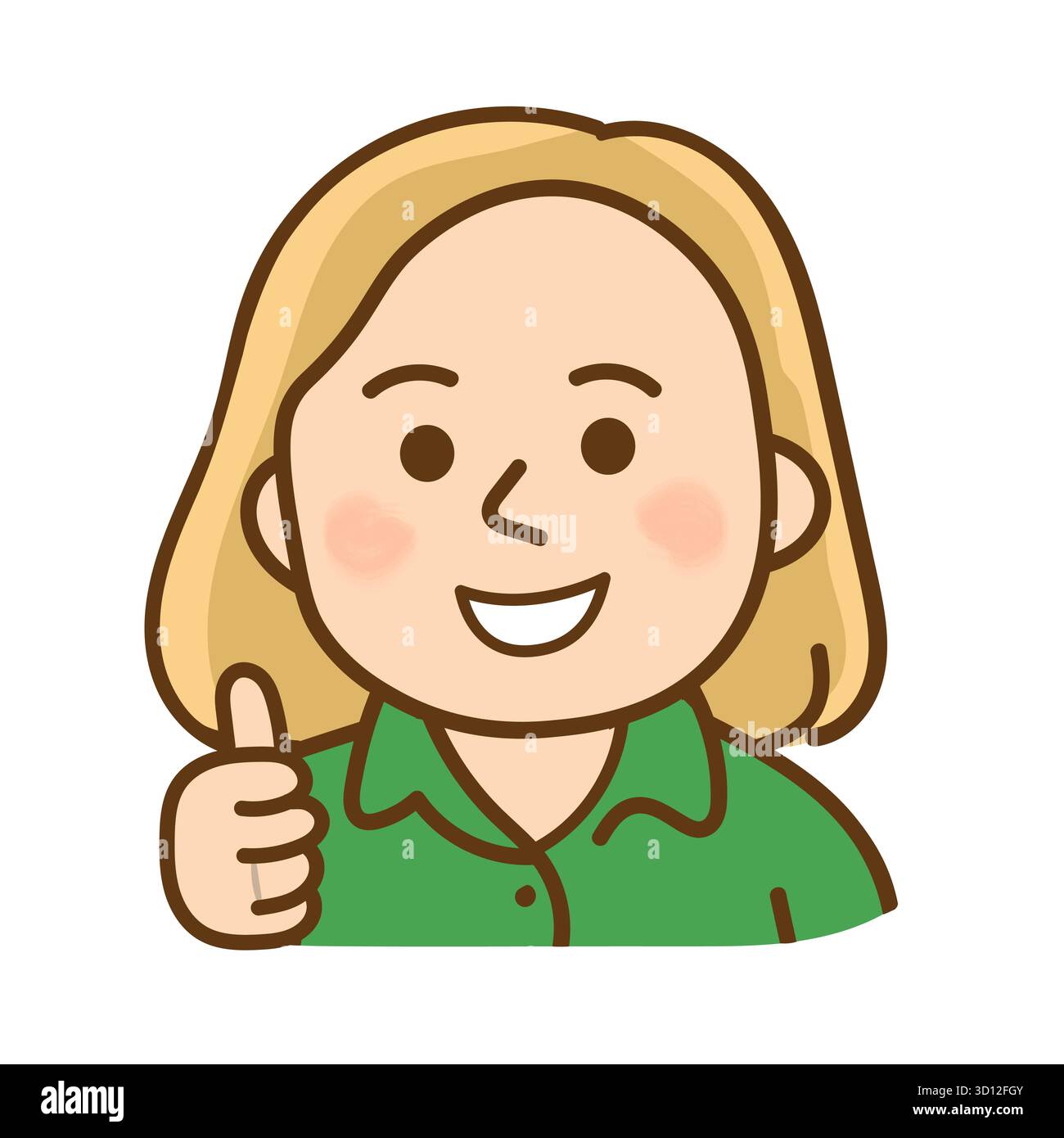 Portrait smile thumbs up Stock Vector Images - Alamy