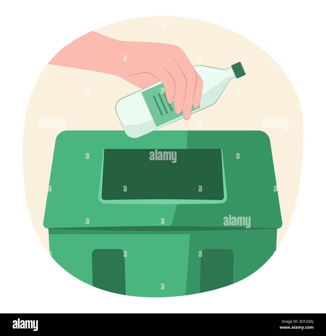 Human hand throws plastic Cut Out Stock Images & Pictures - Alamy