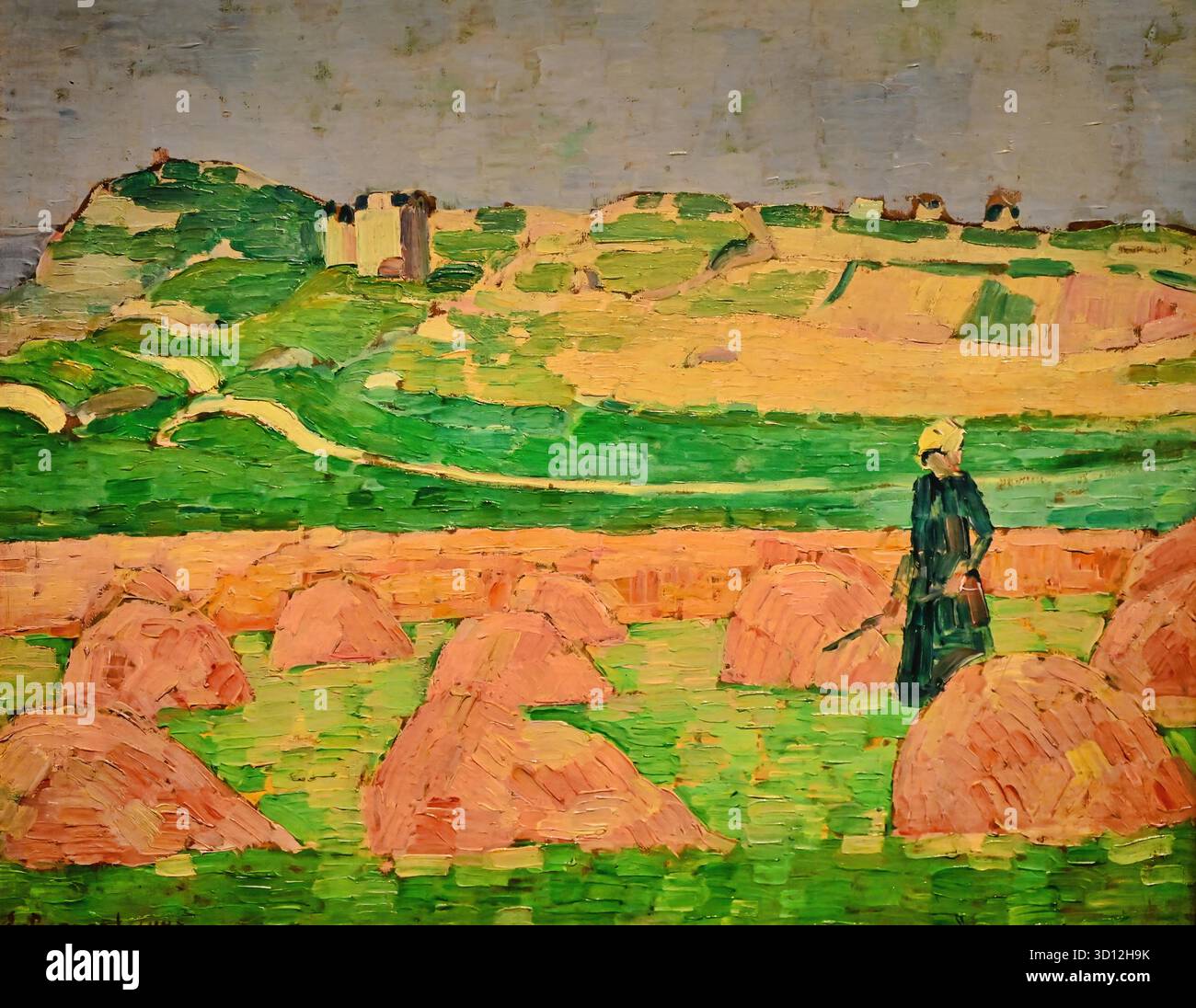 Emile Bernard - Breton Woman Harvesting, 1891 Stock Vector Image & Art ...