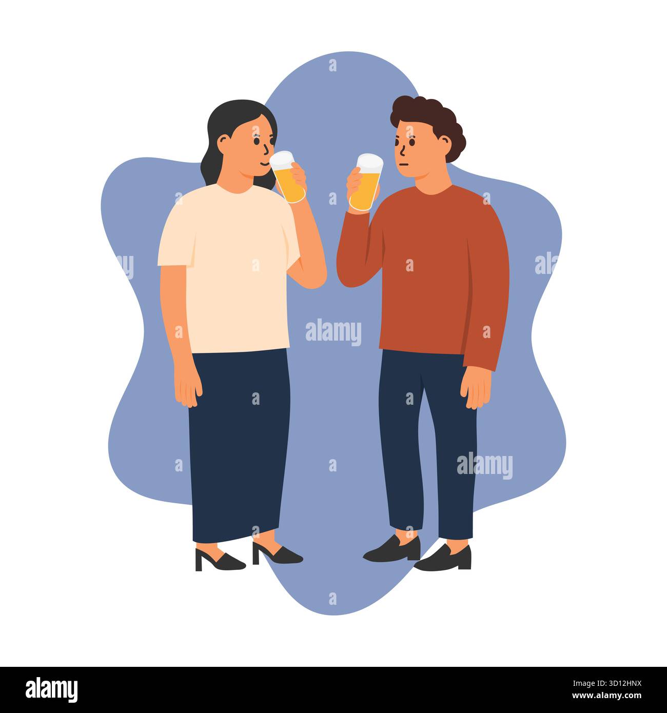 Woman man drinks in Stock Vector Images - Alamy