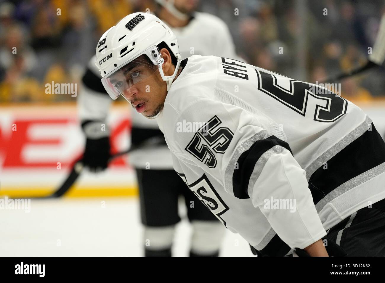 Los Angeles Kings right wing Quinton Byfield (55) plays against the ...