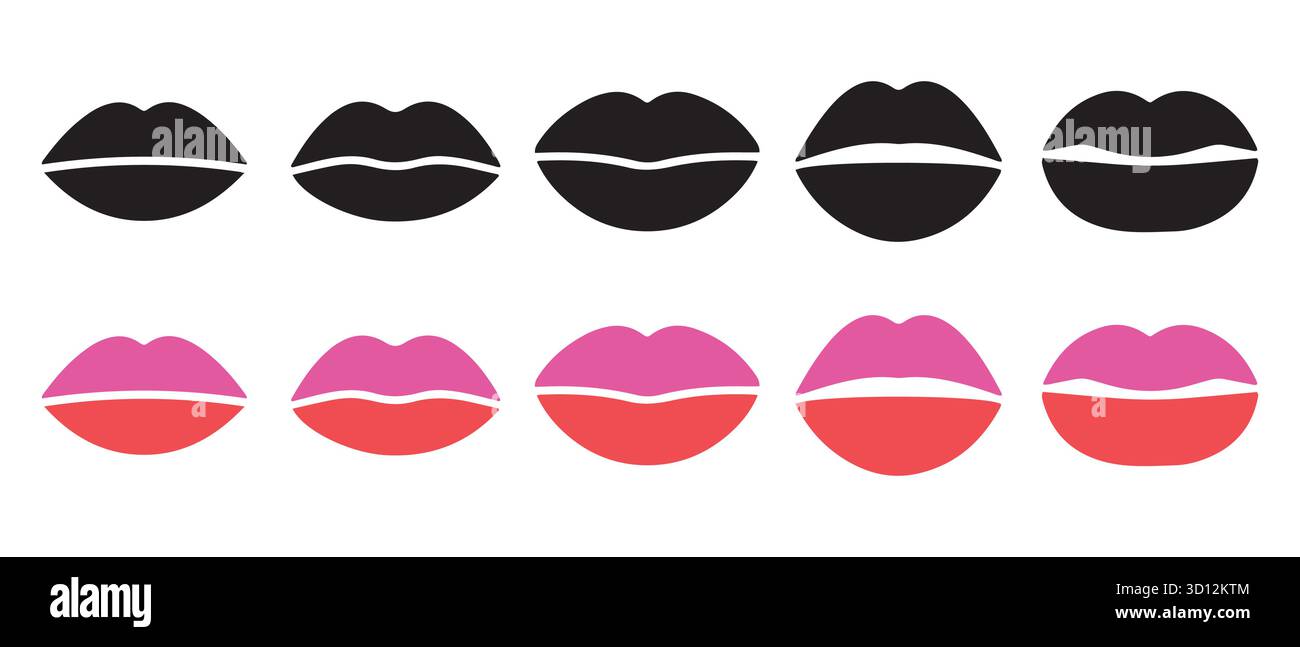 Pink lower lip Cut Out Stock Images & Pictures - Alamy