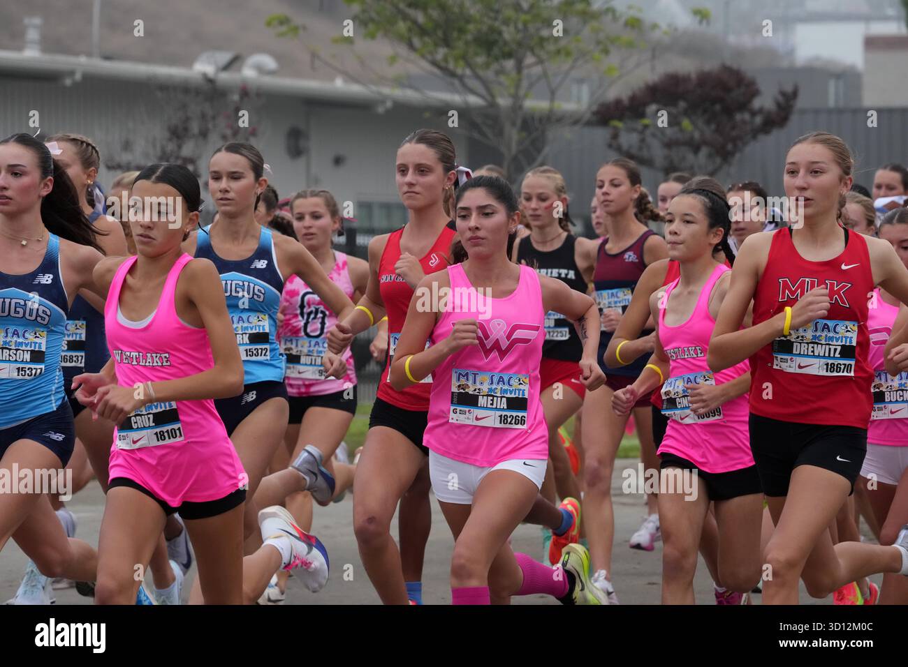 Nadia Mejia of Long Beach Wilson runs in the girls Division I and II ...