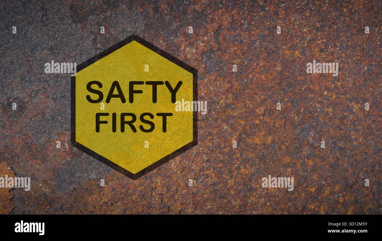 safety first symbols for work safety, Safety first concept Stock Photo ...