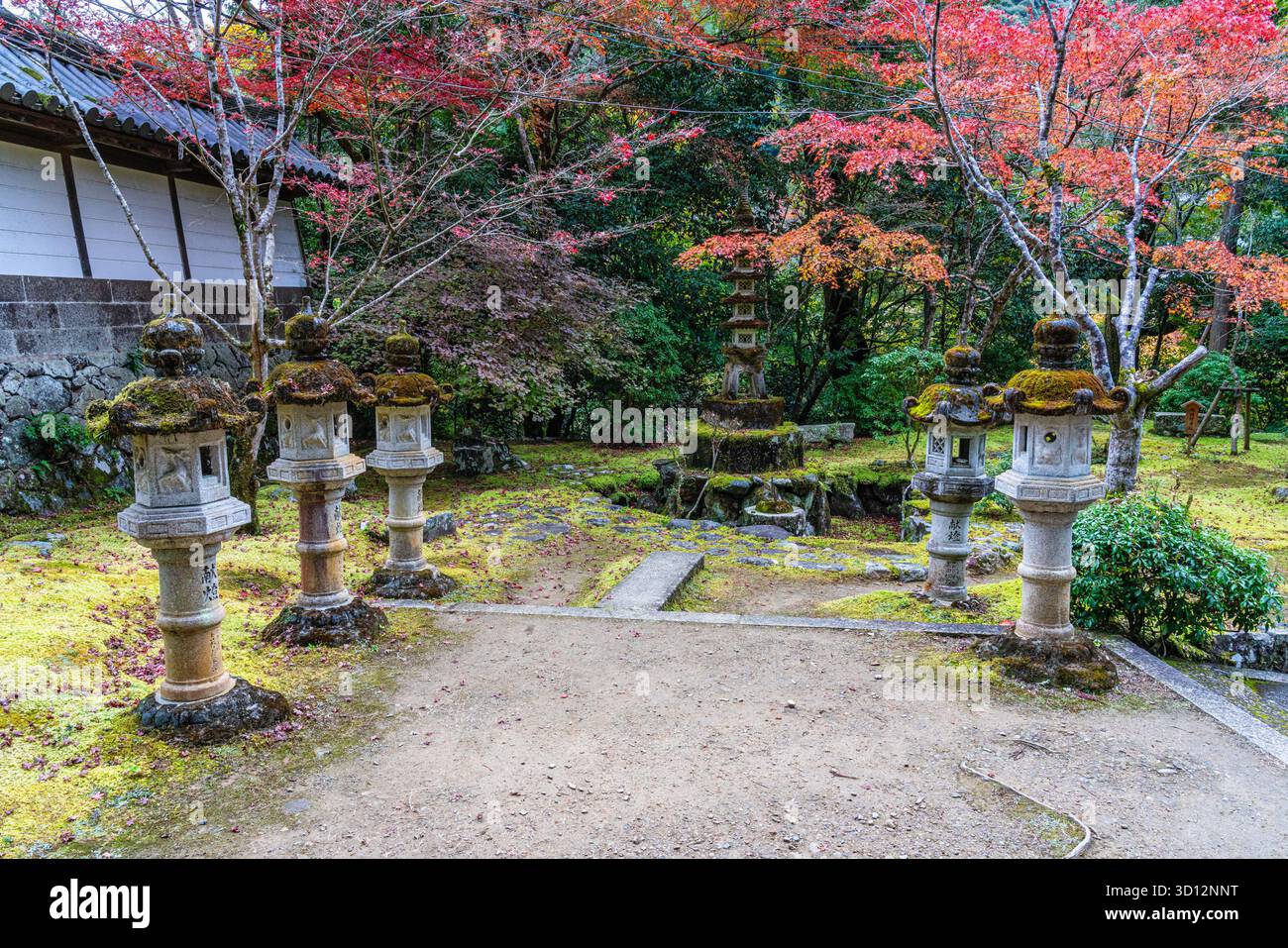 The marvelous Saimyo-ji Temple in Takao during fall season. Ukyo ward ...