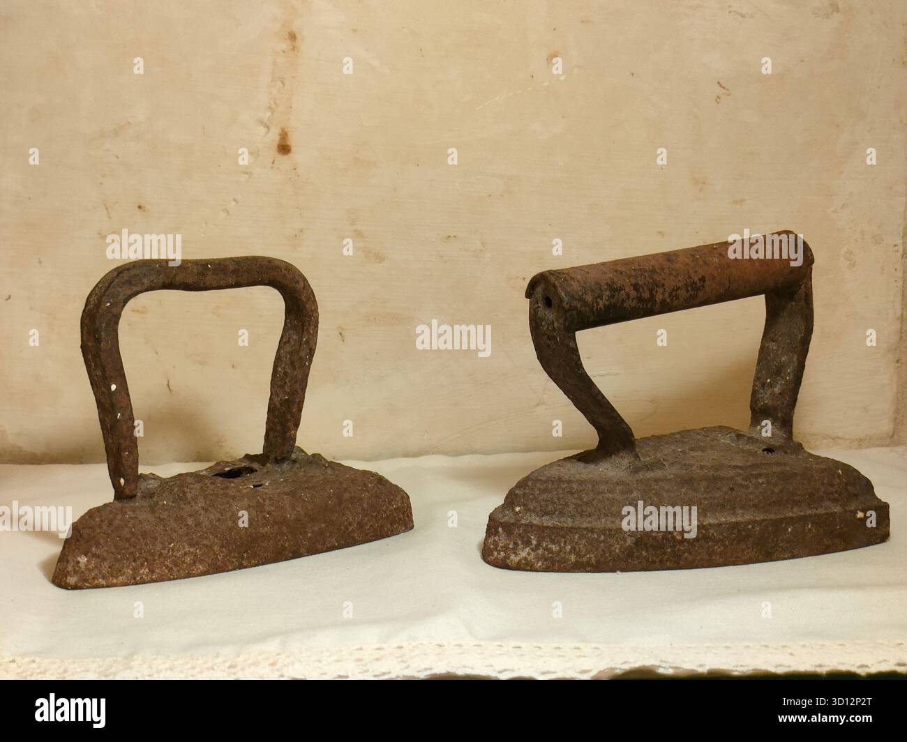 Vintage irons with a rugged and rusty texture Stock Photo - Alamy