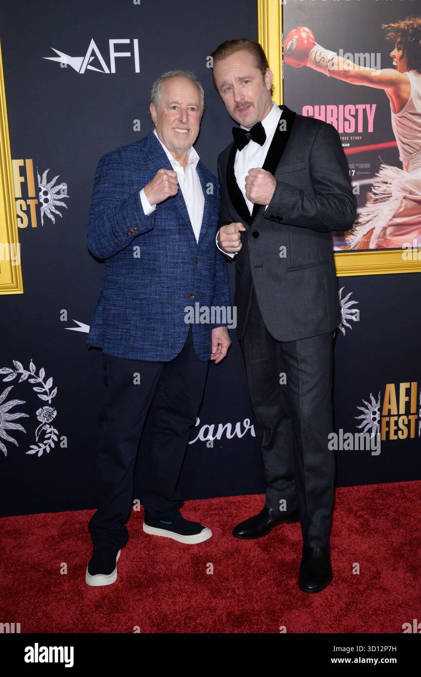 LOS ANGELES, USA. October 25, 2025: Ben Foster & father Steven Foster ...