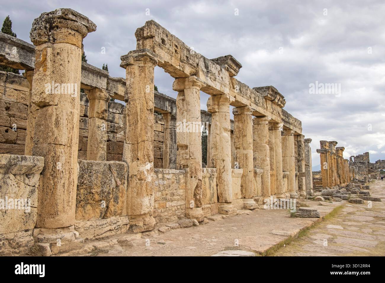 the ruins of a roman bath centre at hierapolis in turkey dating from ...