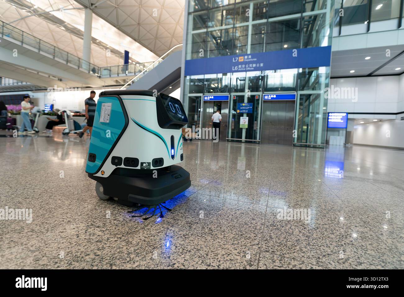 Hong Kong, China - September 20, 2025: An autonomous cleaning robot ...