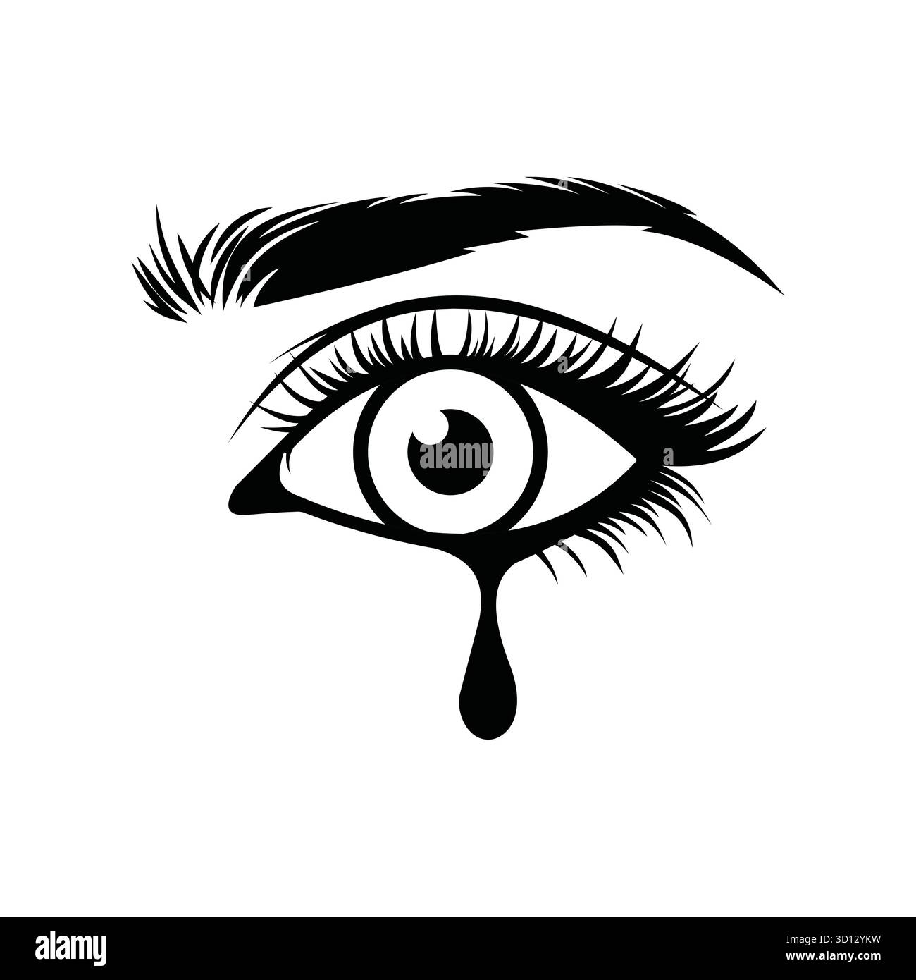 Tear drop human eye hi-res stock photography and images - Alamy