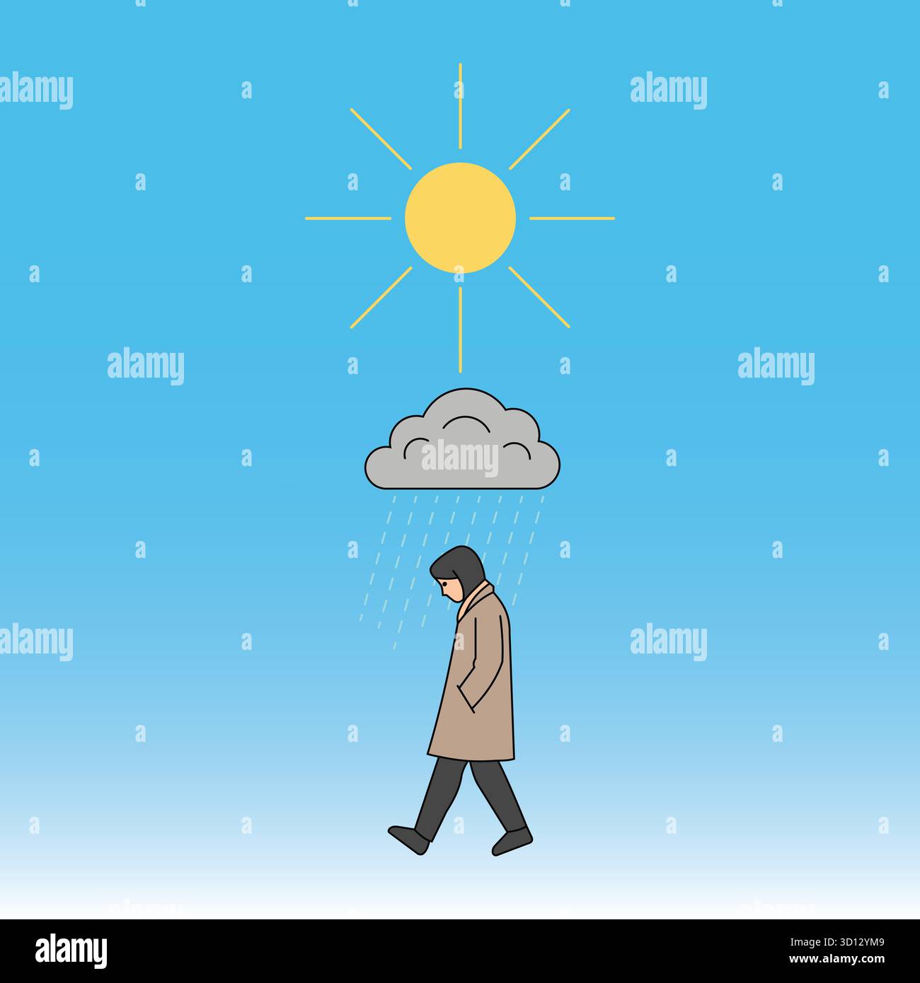 Calmness focus Stock Vector Images - Alamy