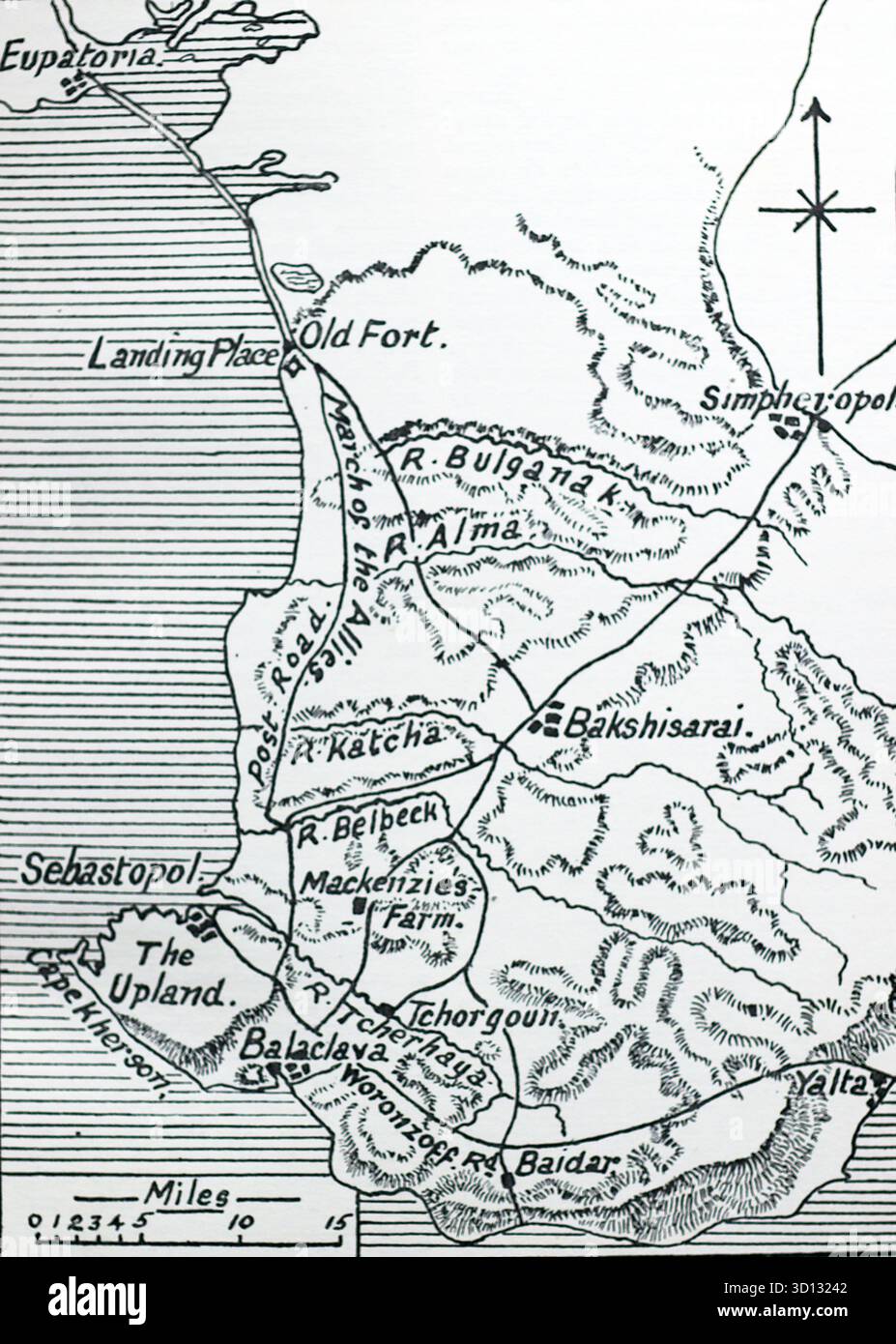Crimea war 1854 map hi-res stock photography and images - Alamy