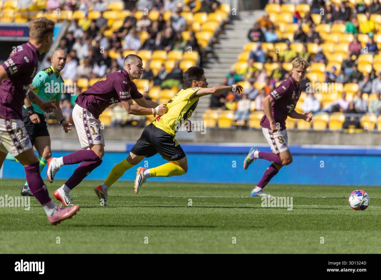 Wellington, New Zealand, 26 October 2025: Brisbane striker Justin Vidic ...
