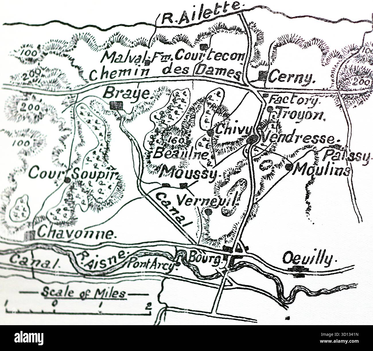Sketch map of the aisne hi-res stock photography and images - Alamy