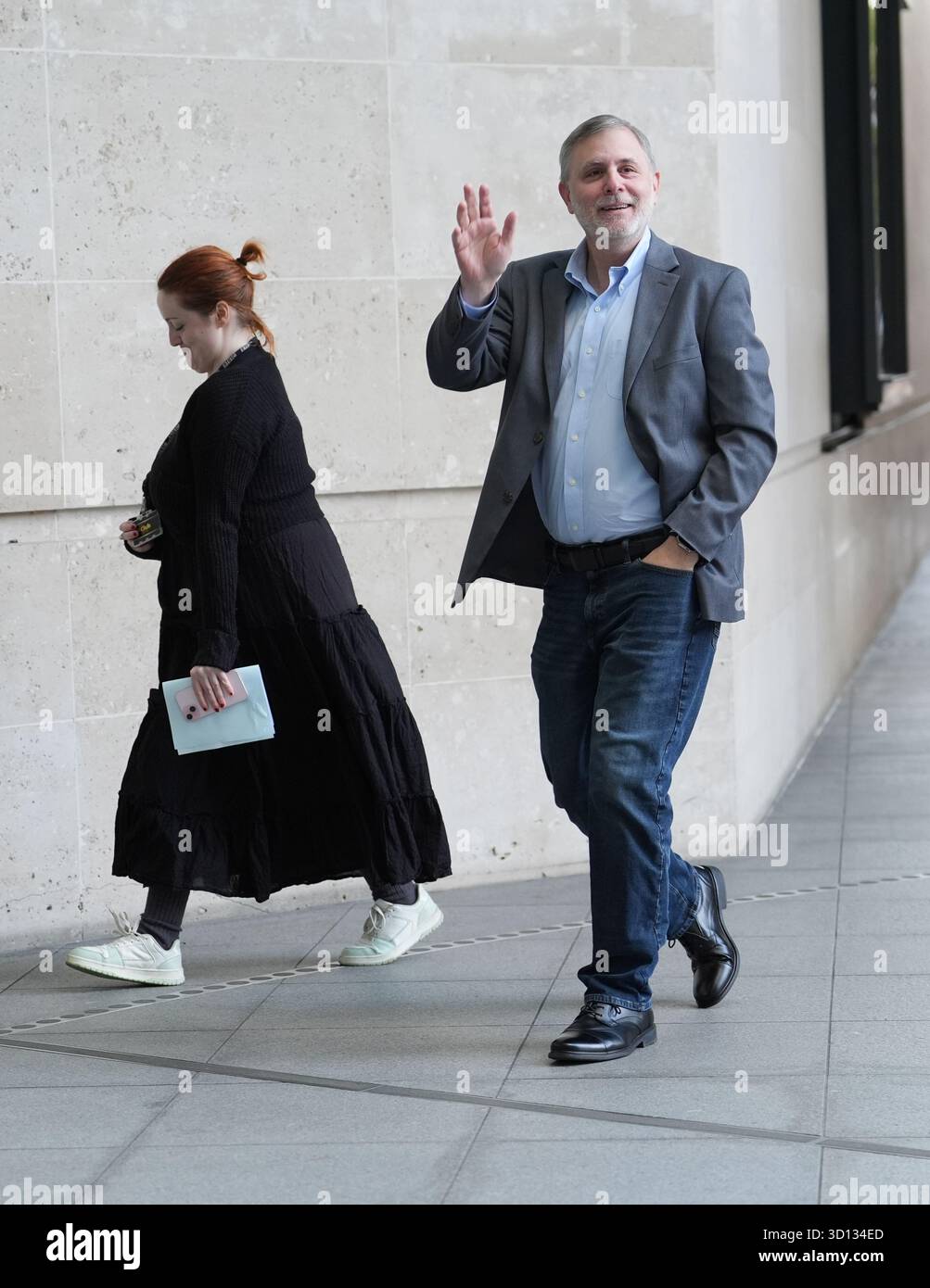 Mike Shear arriving at BBC Broadcasting House in London, to appear on ...