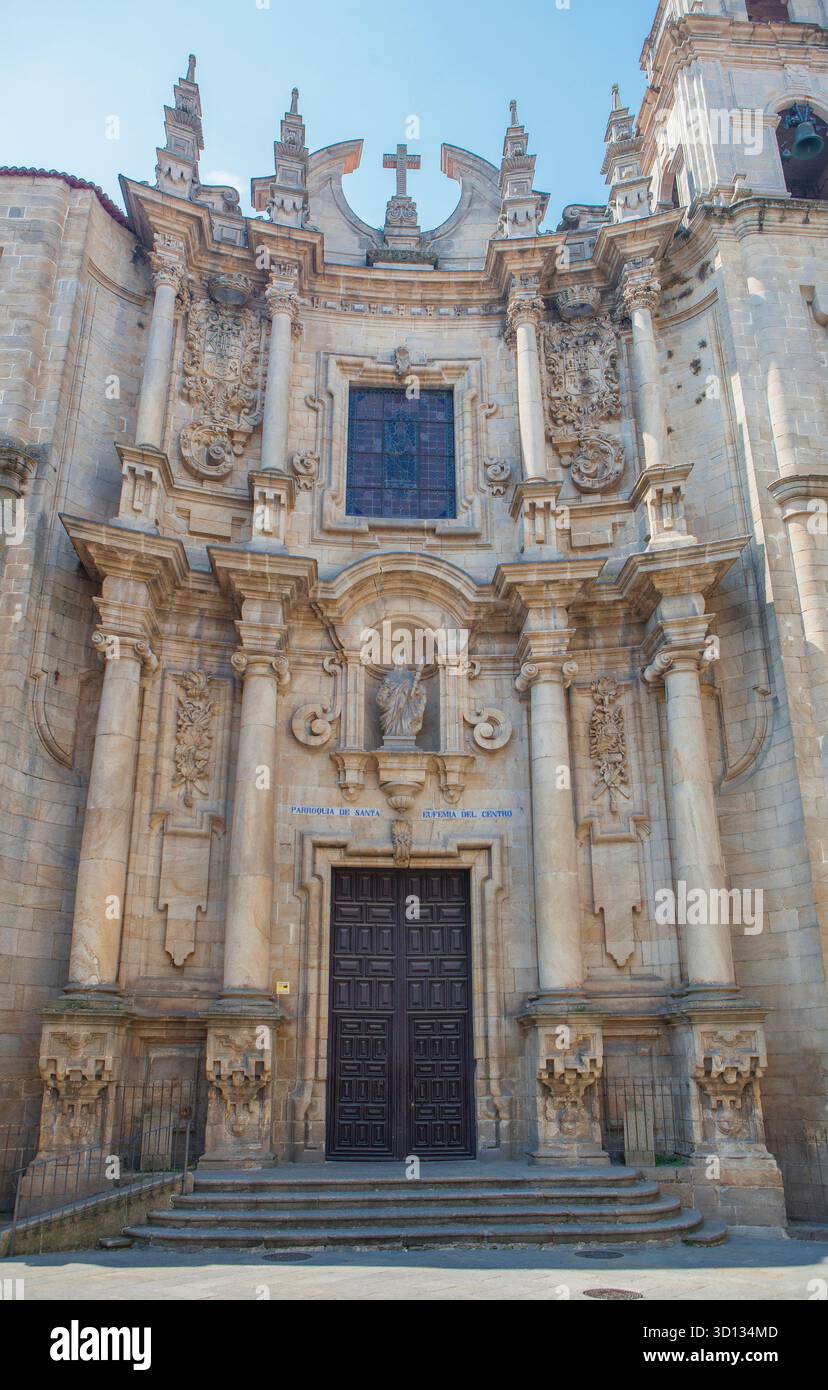 Saint Euphemia church. Ourense, Galicia, Spain. Magnificent example of ...