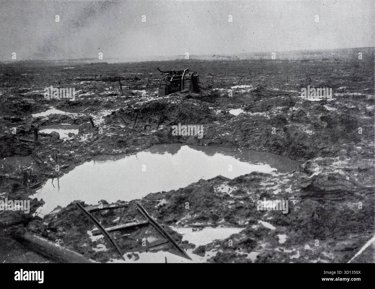 A general view of the battlefield at PasschenDaele, 1917: The Battle of ...