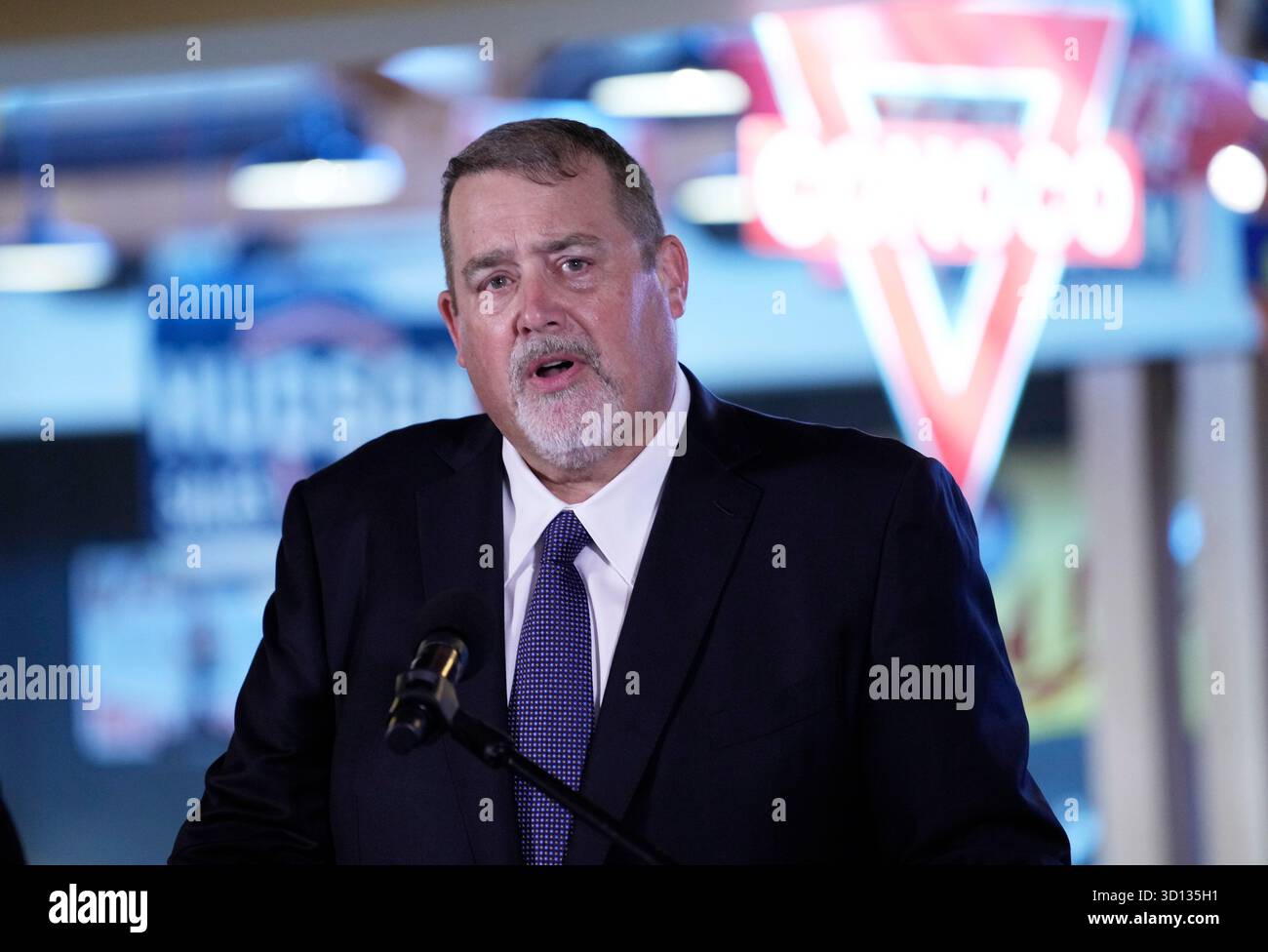 Executive chair of Census Energy Alex Pourbaix gives his remarks about ...