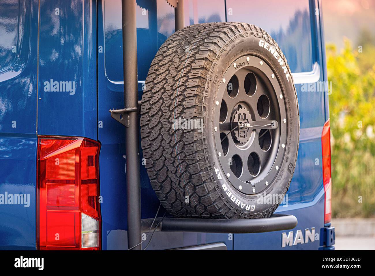 8 September 2025, Zlatibor, Serbia: Blue urban adventure van featuring ...