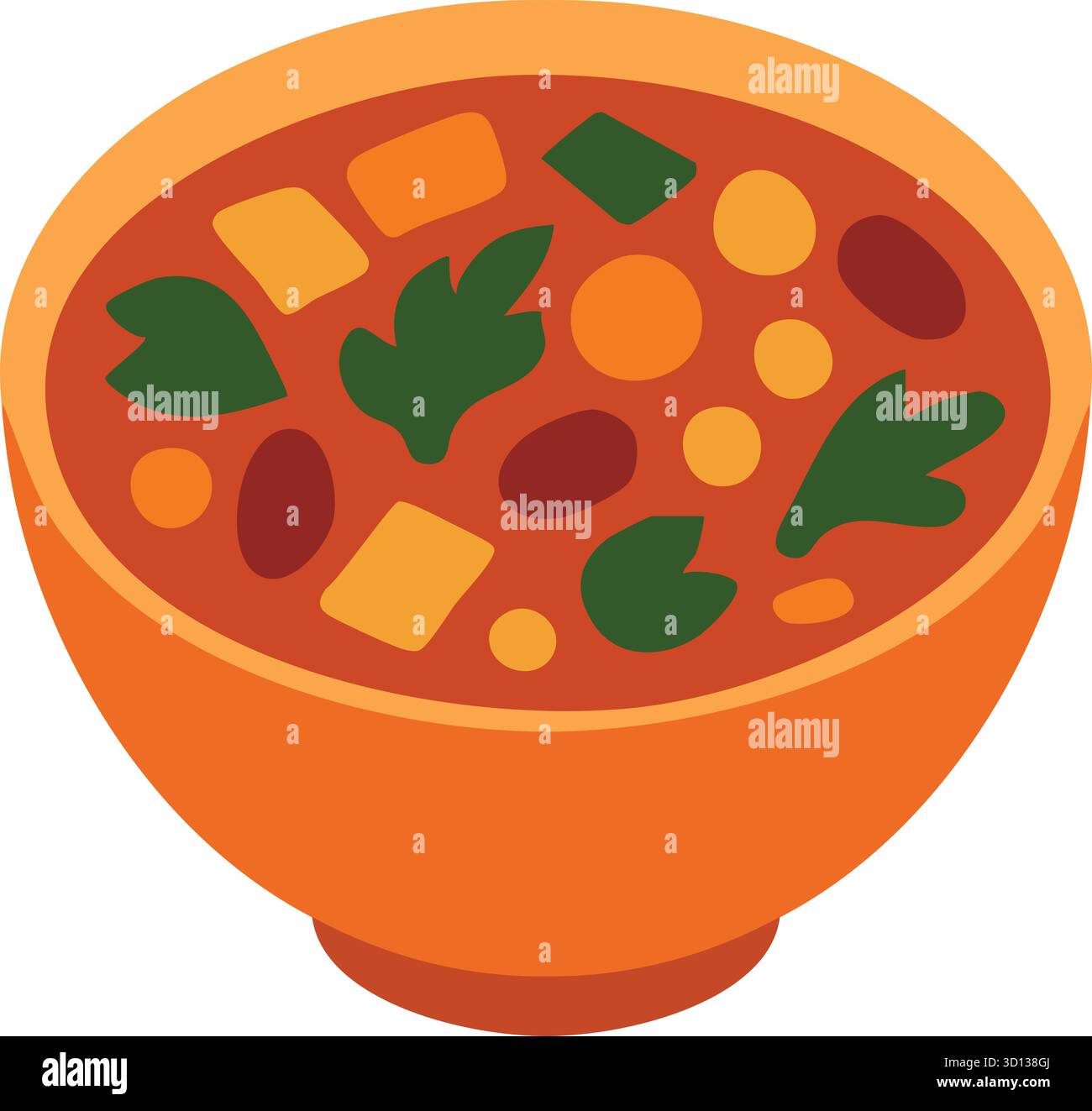 Warm homemade broth herbs Stock Vector Images - Alamy