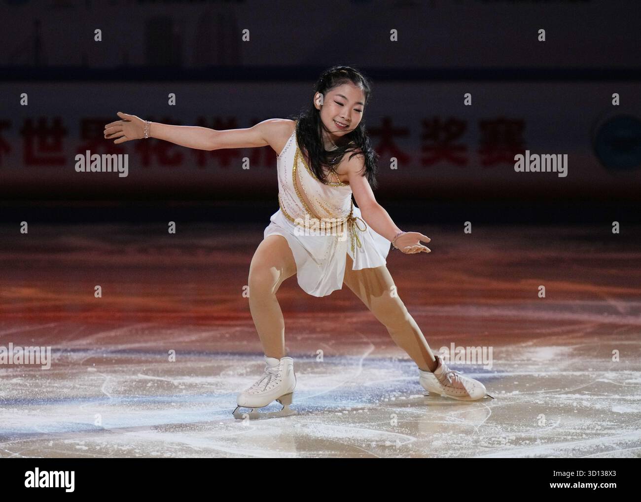 Ruiyang ZHANG of China performs during exhibition at the Cup of China ...