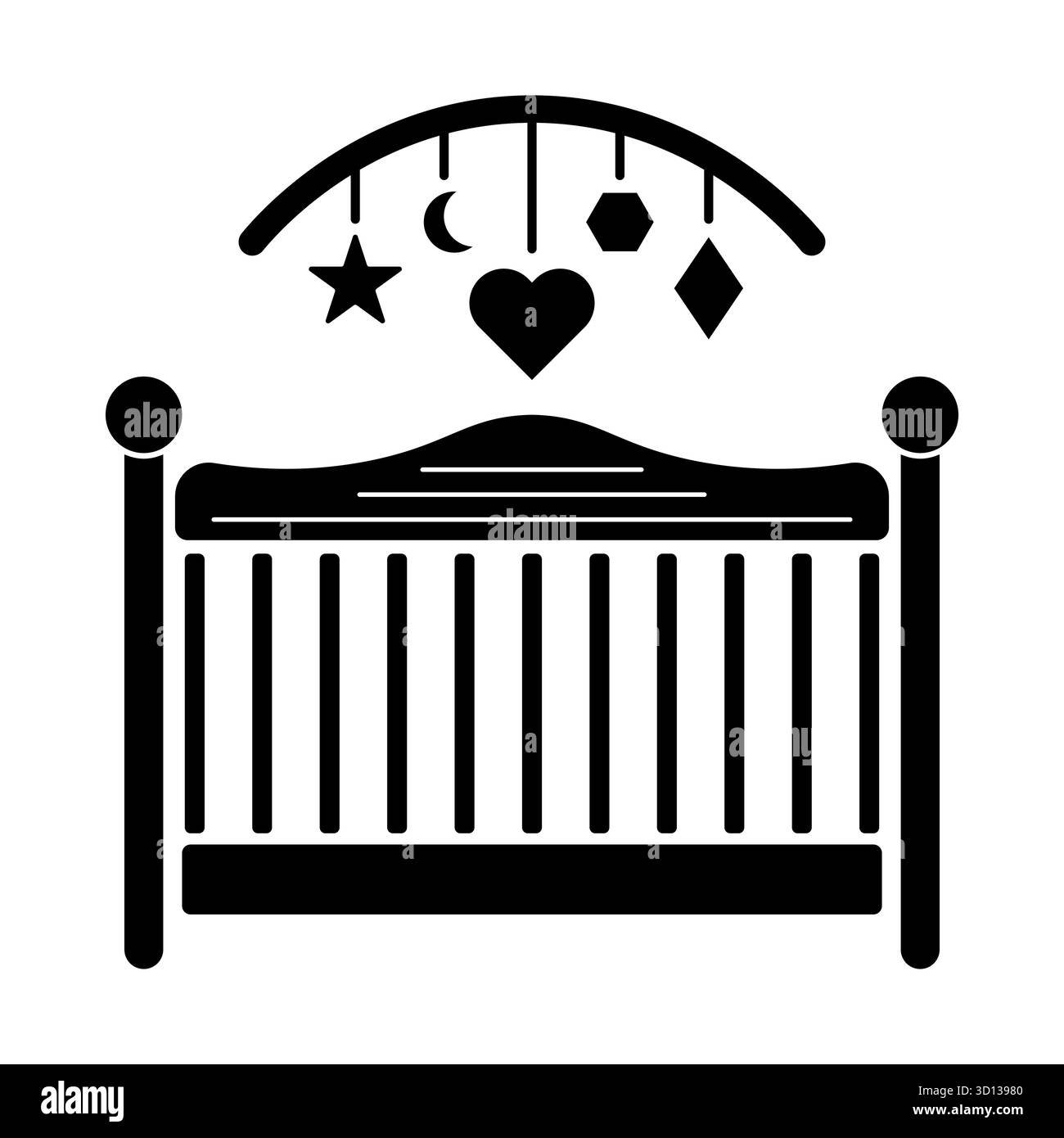 Black infant crib Cut Out Stock Images & Pictures - Alamy