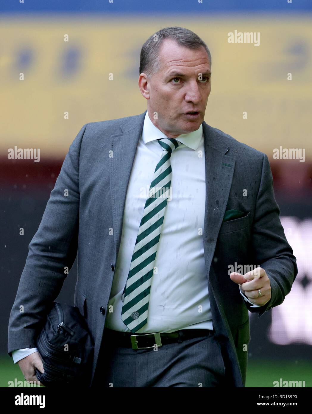 Celtic manager Brendan Rodgers arriving before the William Hill ...