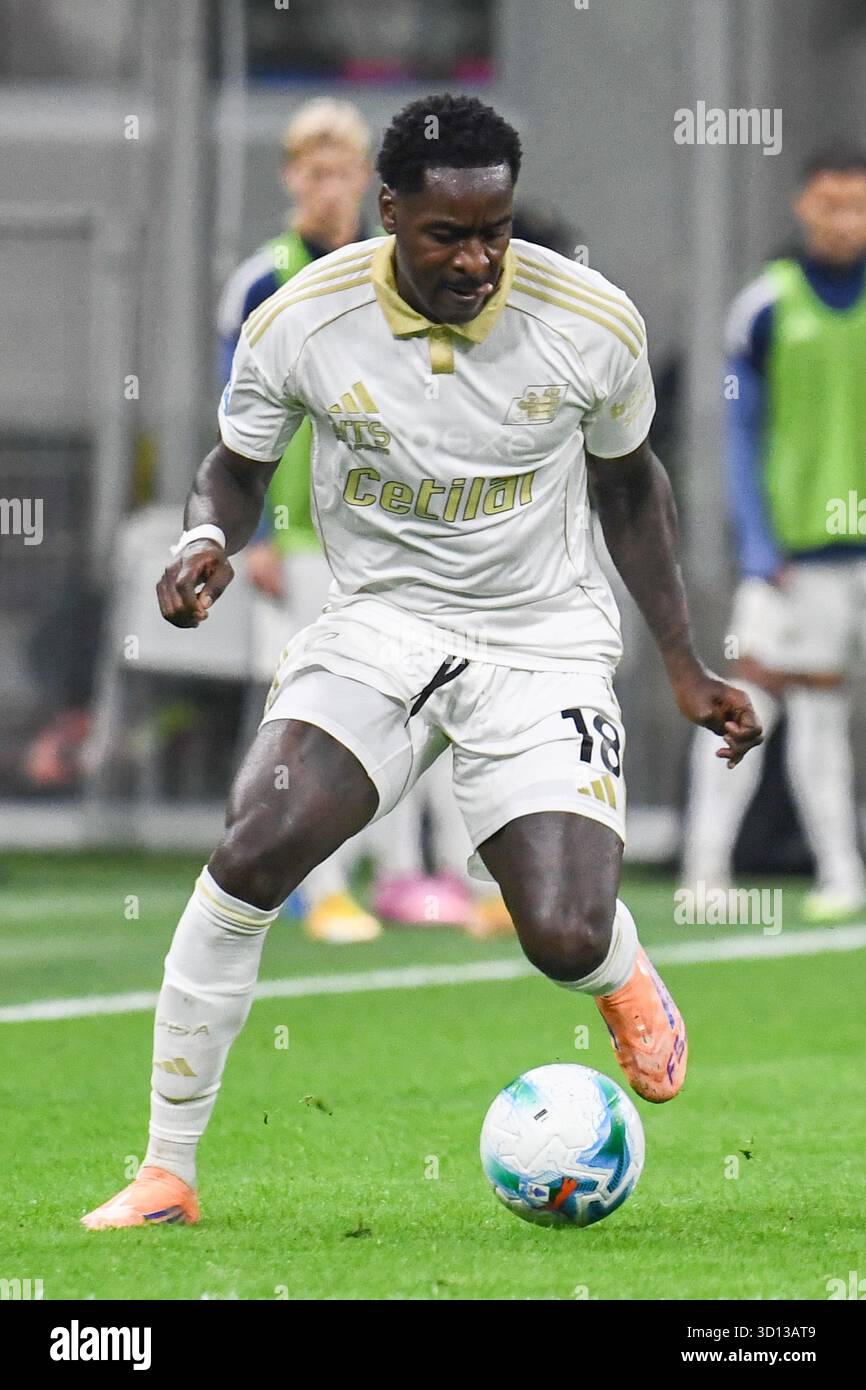 M'Bala Nzola (Pisa) during AC Milan vs Pisa SC, Italian soccer Serie A match in Milan, Italy ...