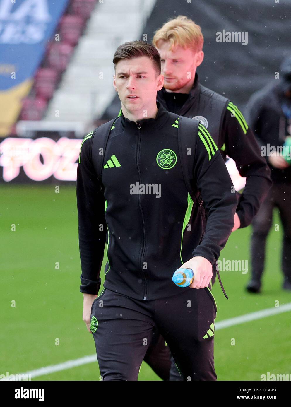 Celtic's Kieran Tierney arriving before the William Hill Premiership ...