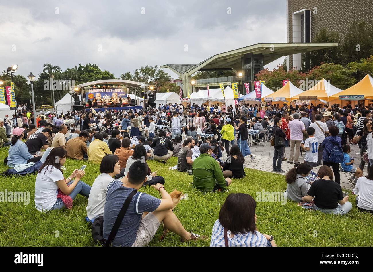 Taipei, Taiwan - October 19th, 2019: Okinawa Orion Beer Fest with drink ...