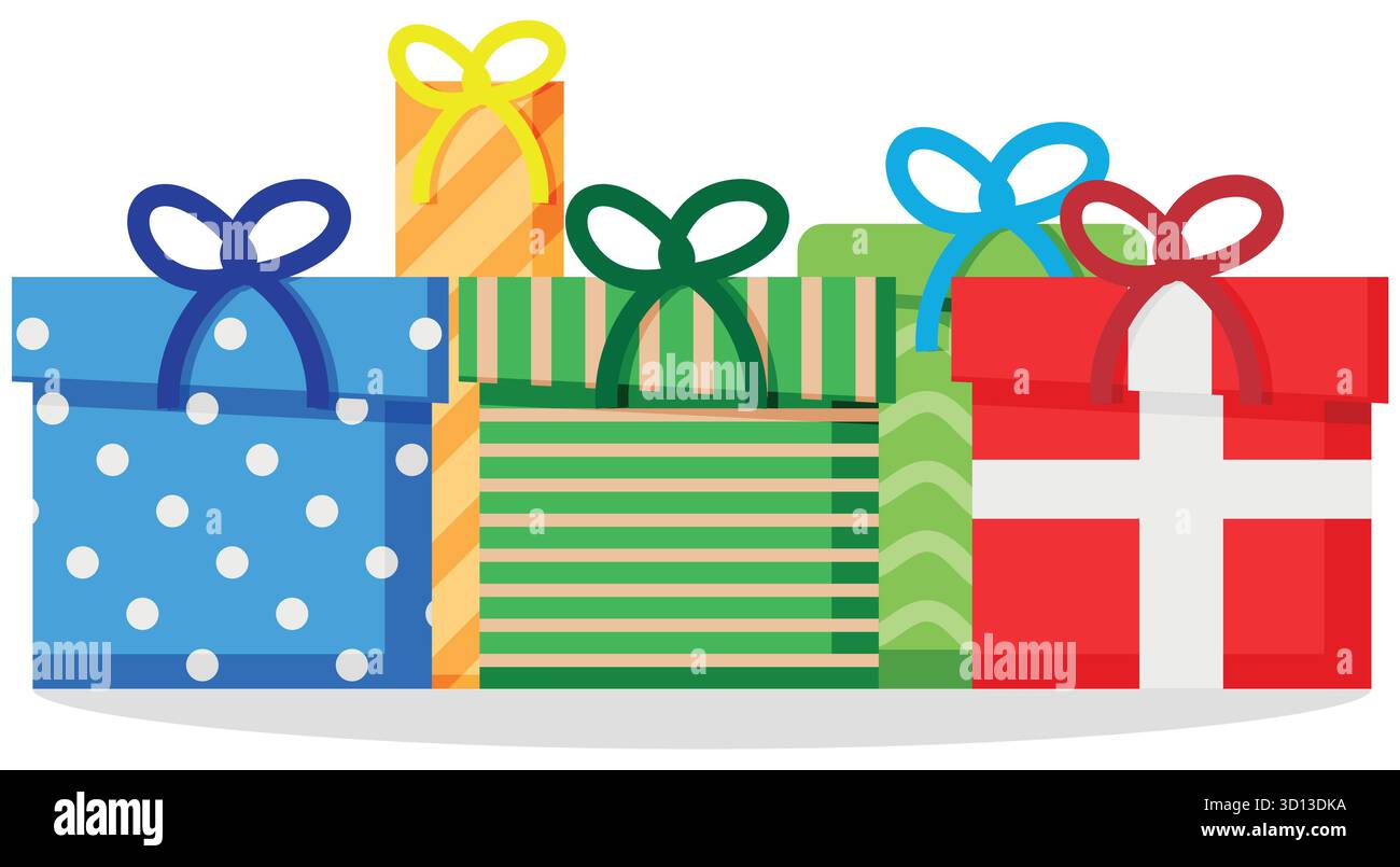 Image christmas gifts in Stock Vector Images - Alamy